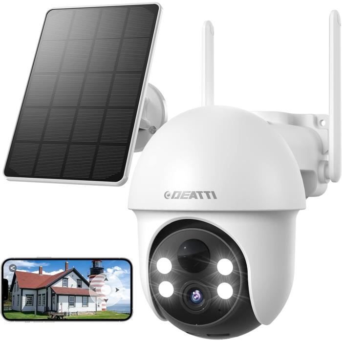 5Mp Ptz Camera Surveillance Wifi Exterieure Sans Fil Solaire, Camera Dome Exterieur Ip Sur ...