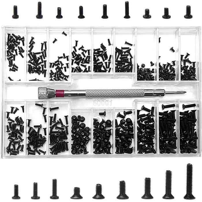 500 Pièces Kit De Vis De Réparation Minuscule Micro, M1.2 M1.4 M2 Micro Vis De Réparation, Kit D ...
