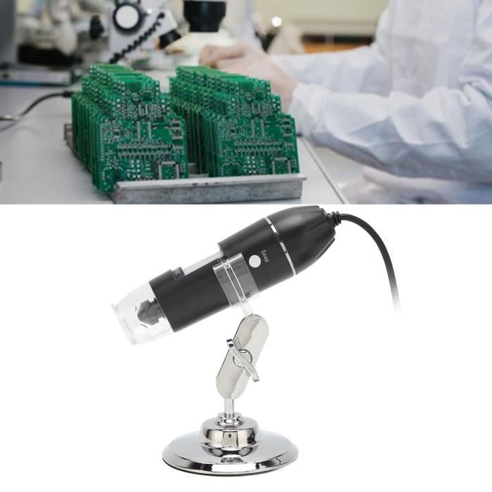 Microscope Numérique USB - ZJCHAO - Zoom - 8 LED réglables - Base ...
