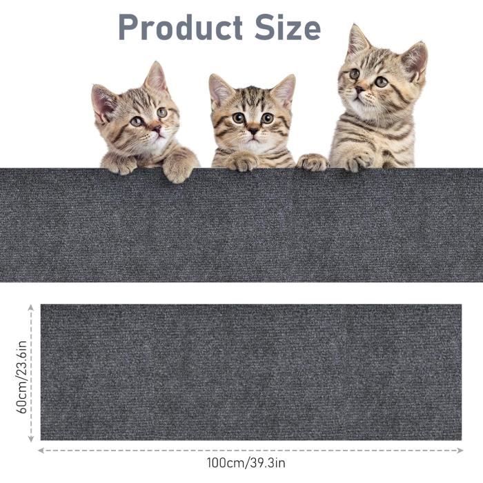 Anti Griffe Chat Canapé, 60*100cm Tapis à gratter Autocollant pour Chat ...