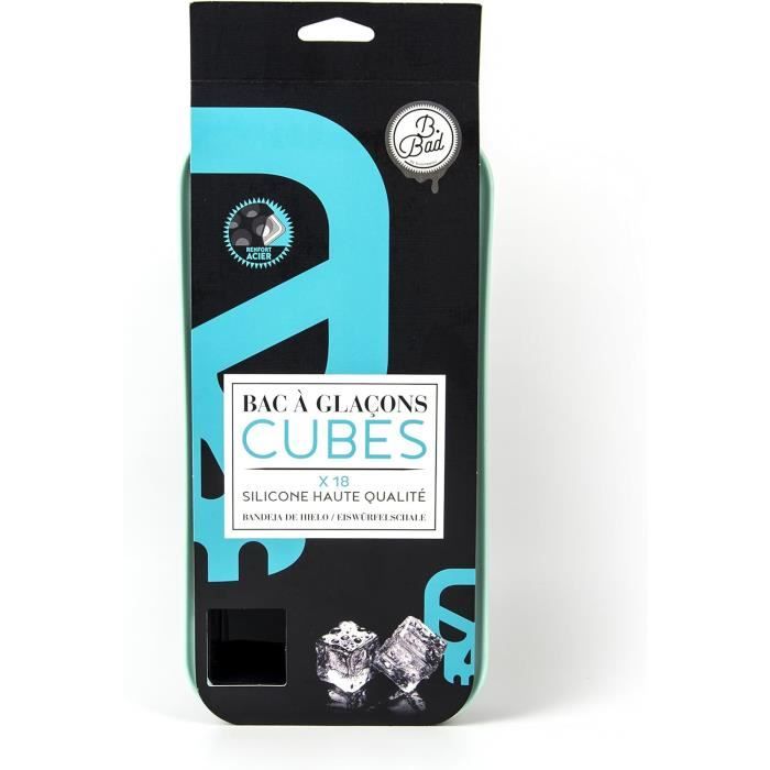 B.Bad Bac À Glaçons 9 Cubes Couvercle Silicone Contour Renforcé ...