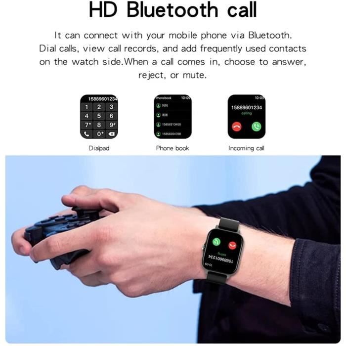 Gt20 Ultra-Mince Smart Watch 1,69 Pouce Écran Carré Bluetooth Call ...