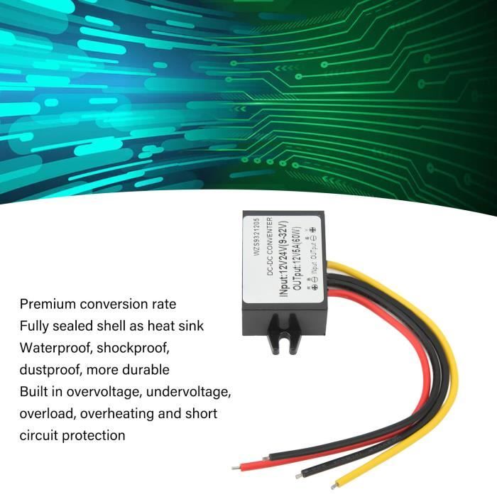 SALUTUYA Régulateur de tension DC à DC Régulateur de tension DC DC ...