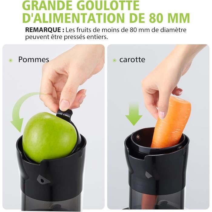 Extracteur De Jus Aobosi 200W-Extracteur De Jus De Fruits Et Légumes ...