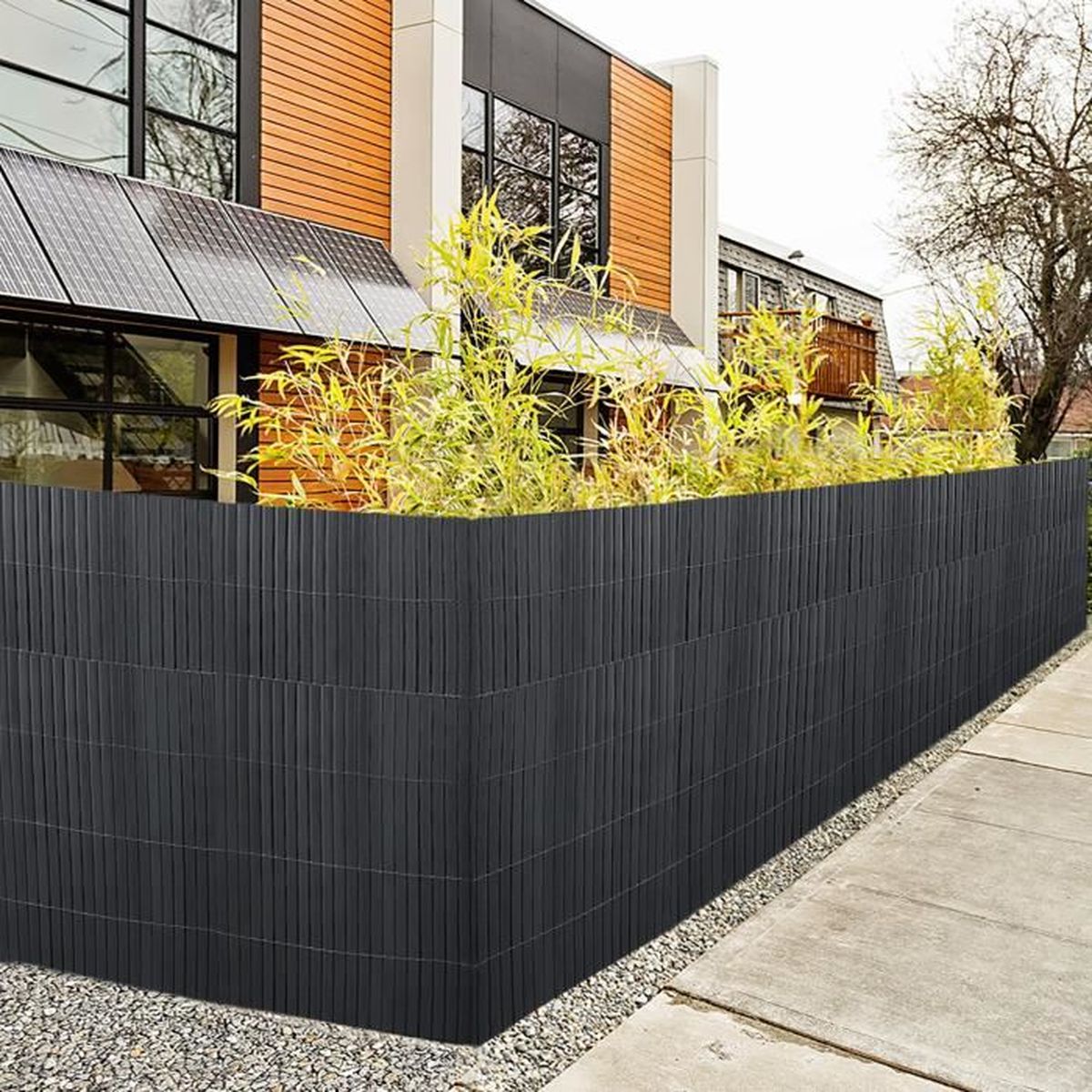 YRHOME Revêtement de balcon Clôture d'intimité Tapis d'intimité en PVC ...