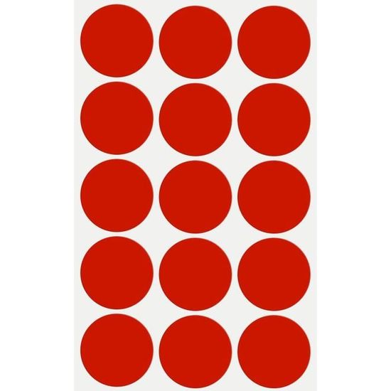 Gommettes Étiquettes Autocollantes Rondes Rouge Environ 3 cm (30 mm ...