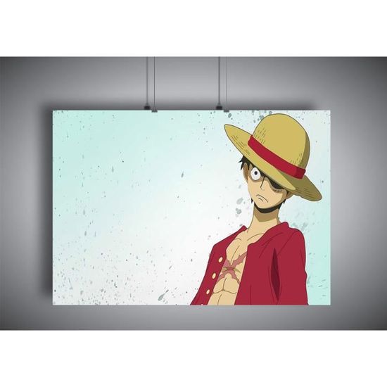 Poster One piece Monkey D. Luffy Anime Manga wall art - A4 (21x29,7cm ...