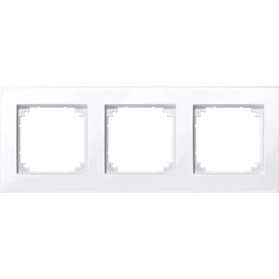 Cache pour prises - MERTEN - M-PLAN - 3 prises - Blanc brillant ...