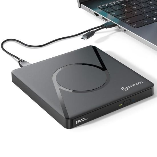 Lecteur DVD externe mince USB 3.0 et Type-C,graveur optique 3D CD-DVD ...