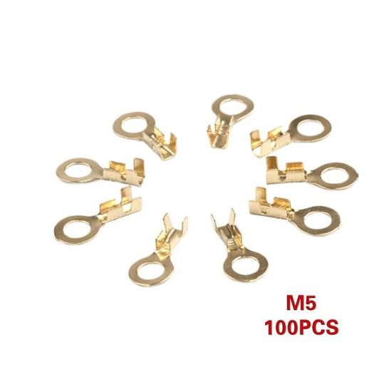 COSSE ELECTRIQUE,Gold M5 5.2mm--Assortiment de cosses de câble en ...