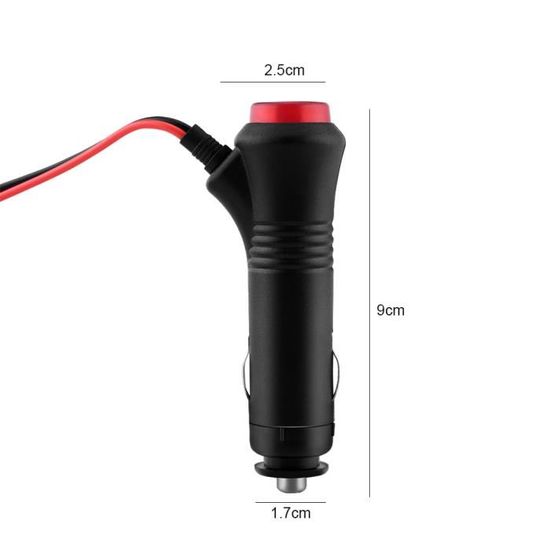 Adaptateur d'alimentation - ZJCHAO - ZER-1.5m - Prise Mâle Allume-cigare - 12V 24V ...