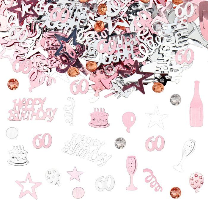 Confettis 60 ans Décoration d'anniversaire Décoration à disperser 60 ...