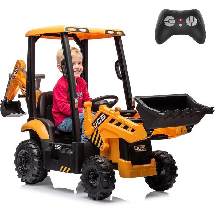 Tracteur électrique 4 en 1 pour enfants,pelle, bulldozer avec tente ...