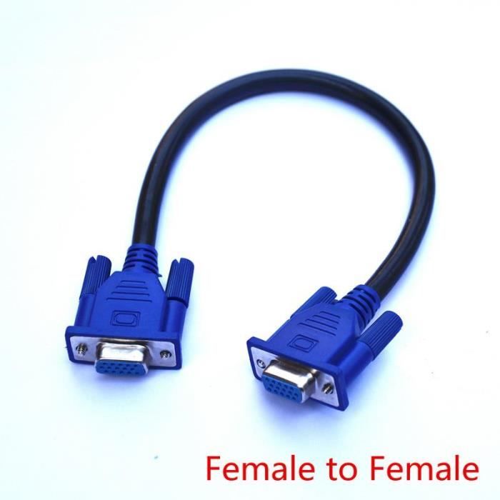 F-F - Câble court VGA mâle vers maleeid,50cm, haut de gamme, pour écran ...