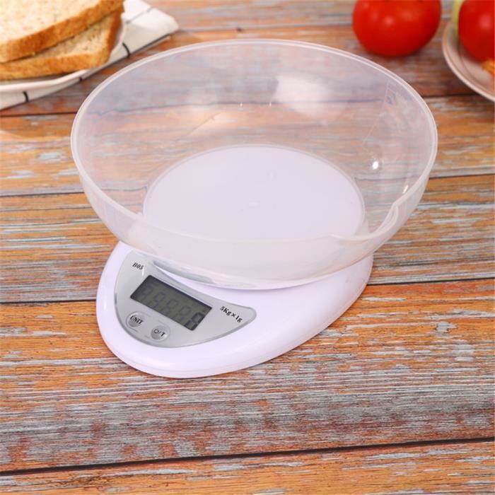 Avec assiette - Balance alimentaire numérique Portable, affichage LED ...