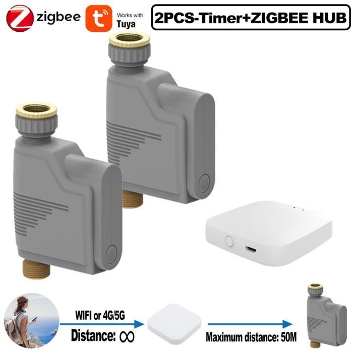 Programmateur d'arrosage - ZIGBEE - Minuterie intelligente WIFI - 2PCS ...