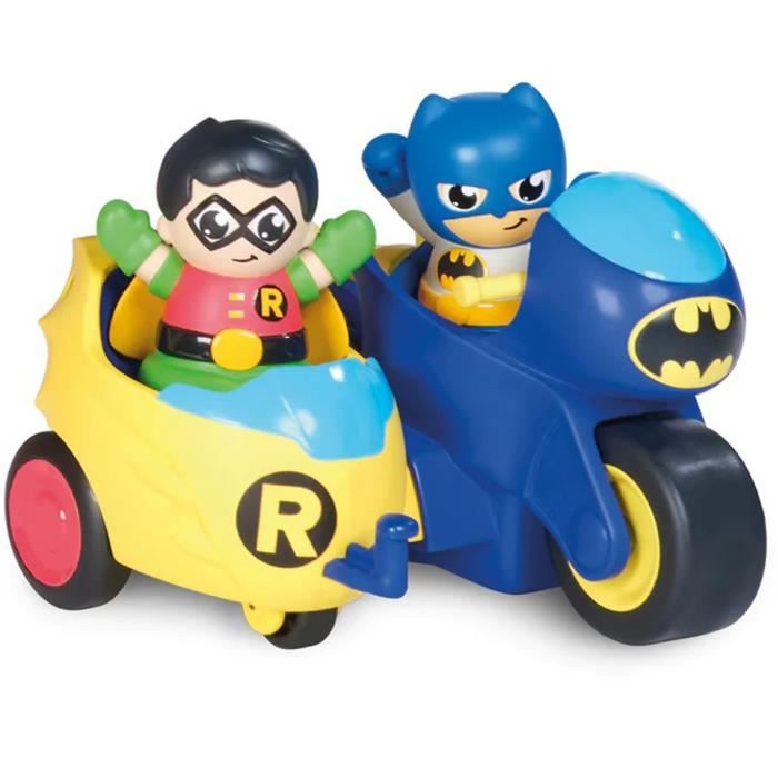 Moto 2 en 1 Batman et Robin - Tomy France - Bleu - Volant d ...