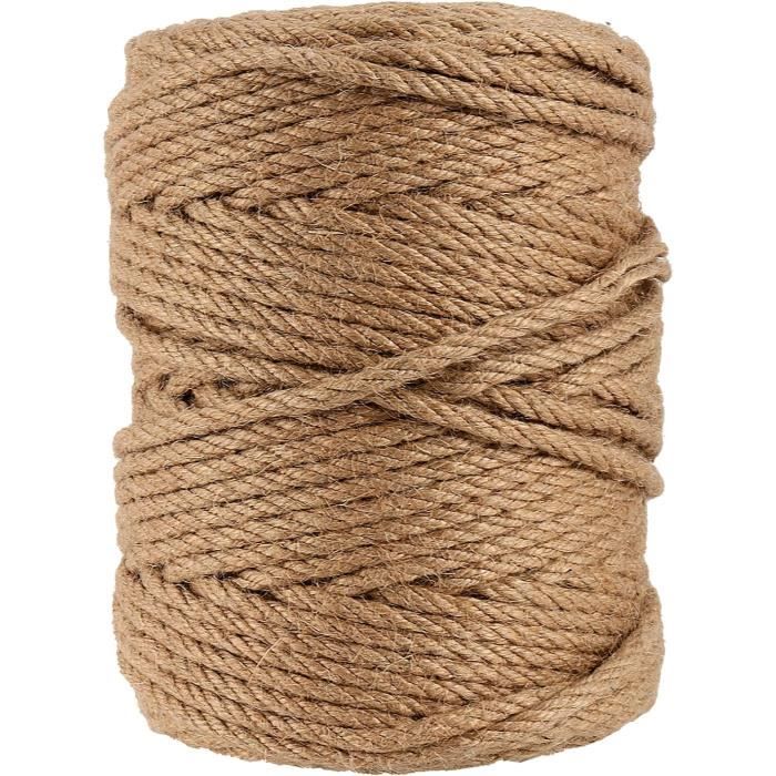 Corde en jute naturelle à 4 brins torsadés pour travaux manuels ...