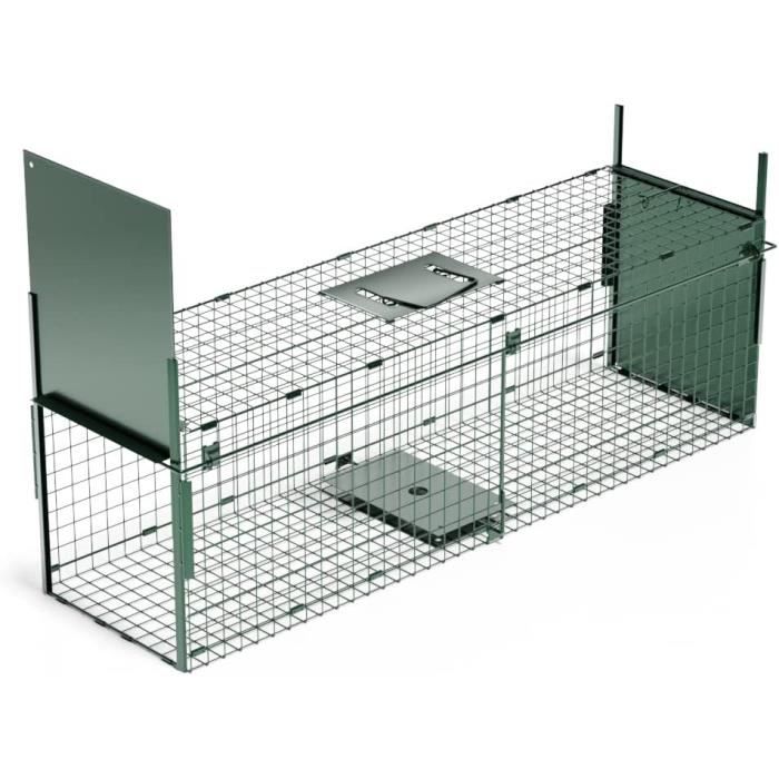 Piège Vivant 100X28X28cm Piège d'animaux Cage avec 2 entrées Piège ...