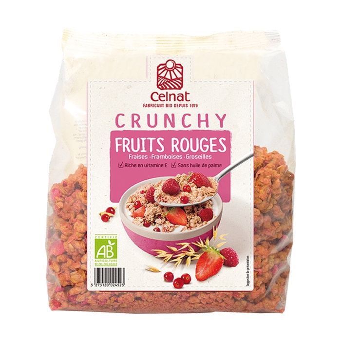CELNAT - Muesli croustillant aux fruits rouges bio 500 g (Fruits rouges ...