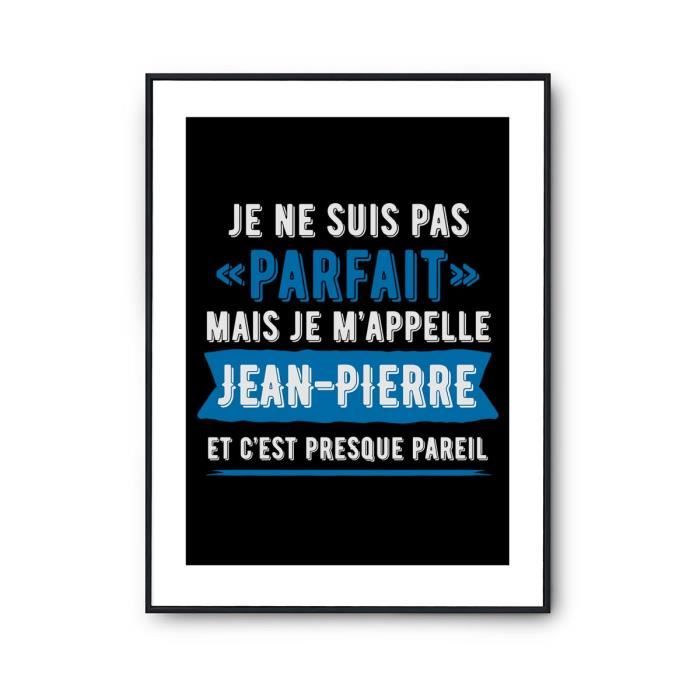 Affiche prénom - Humour - Jean-Pierre - Décoration murale - Papier ...