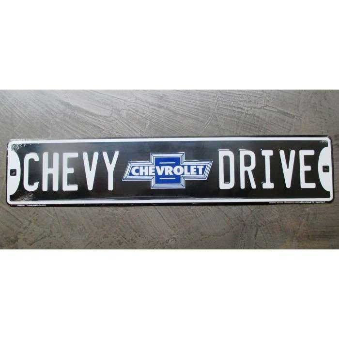 Plaque de rue Chevrolet - Chevy Drive - Décoration murale en métal ...