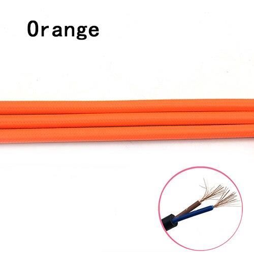 Câble-fil Vintage Edison torsadé en cuivre à 2 brins - orange - 5m ...