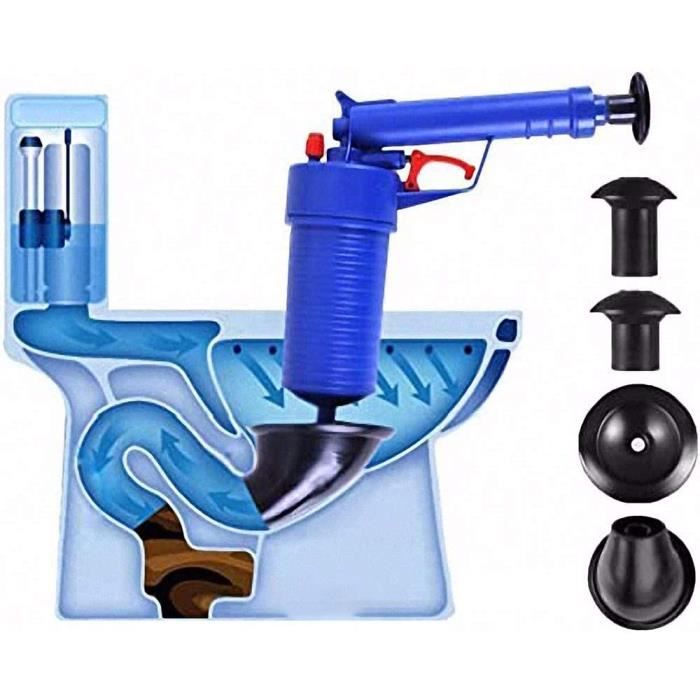 Déboucheur de Toilettes avec 4 Ventouses Débouchage de Canalisation en ...