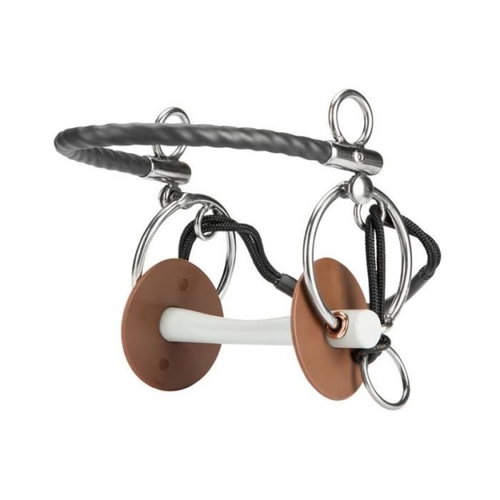 Mors 4 anneaux pour cheval avec canon confort Beris Tango - Noir ...