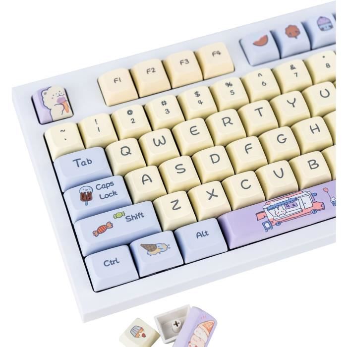 133 Keys Kawaii Keycaps Sets, Pbt Xda Profile Keycaps, Dye-Sub Low ...