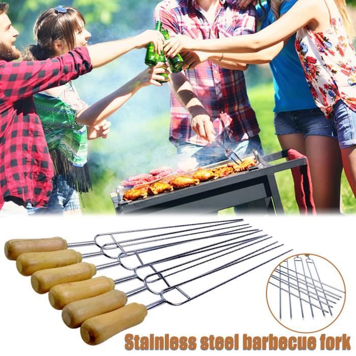 Bâton de barbecue de brochettes de brochettes de brochette d'acier ...
