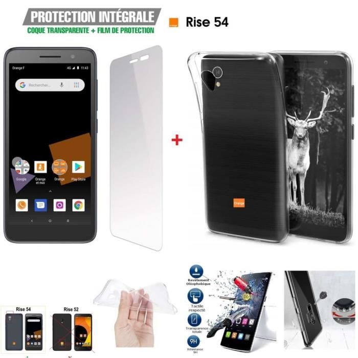 Coque avec protection écran ORANGE RISE 54 - Cdiscount Téléphonie