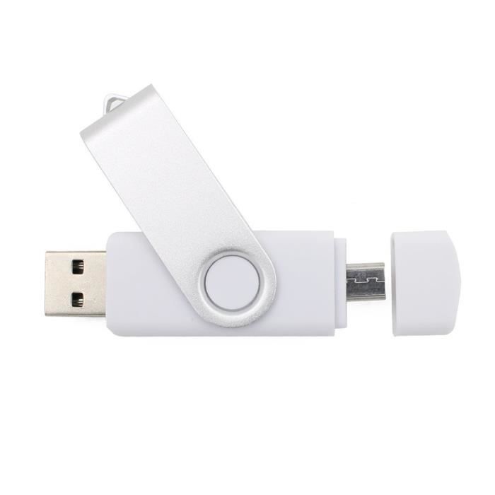 Clé DUAL USB et Micro USB 64GO - Blanc - Cdiscount Informatique