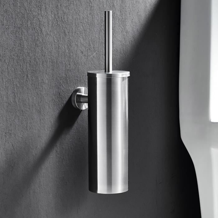 Auralum Brosse de Toilette Acier Inoxydable Brosse WC Mural avec Support de Brosse ...
