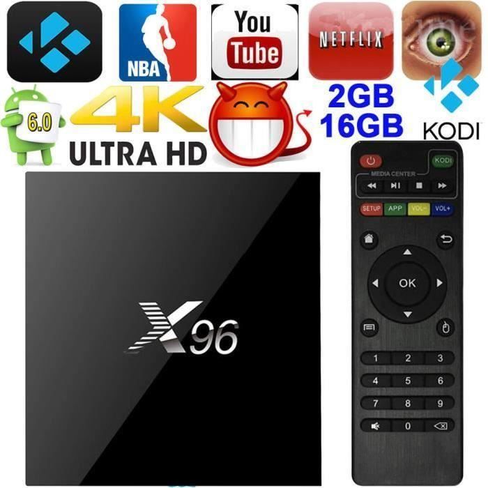 Android TV Box X96 Android 6.0 Amlogic S905X Quad Core ARM Cortex A53 ...