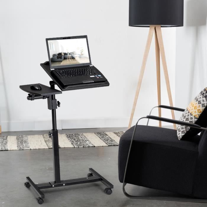 Table de Lit à roulettes Support Inclinable Ordinateur Tablette pour PC ...