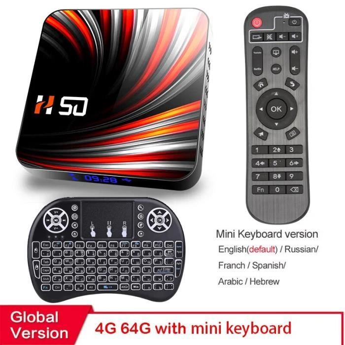 Boîtier Smart TV - RNCYN - Android 10 - 4 Go RAM - 64 Go Stockage - 4K ...