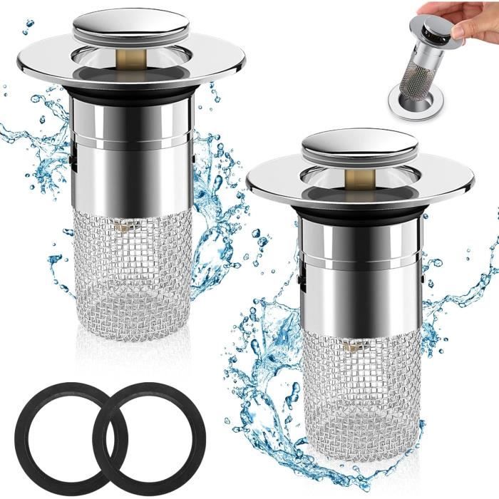 Bouchon De Lavabo Pop-Up Avec Tamis - Bonde Universelle Pop-Up Pour ...