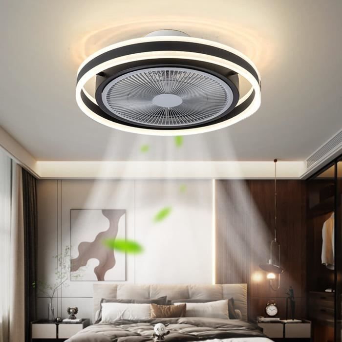 HJUNE Ventilateur De LED Plafond Avec éclairage Ventilateur ...