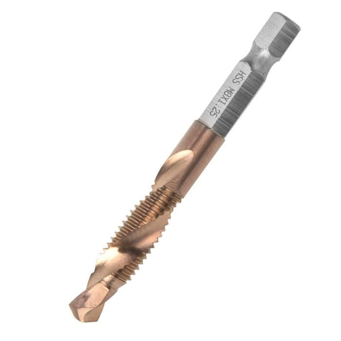 VBESTLIFE Foret taraudé HSS Taraud composé de foret à tige hexagonale ...