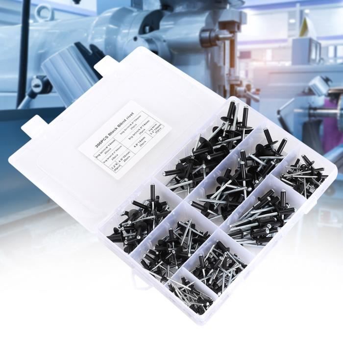 Fixation à rivets aveugles EBTOOLS 200 Pièces Kit de Rivets Aveugles ...