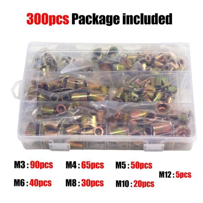 RIVEUTEUSE,300 rivet nut set--riveteuse'écrou, pistolet à Riveter, outil à Riveter 617 619 ...