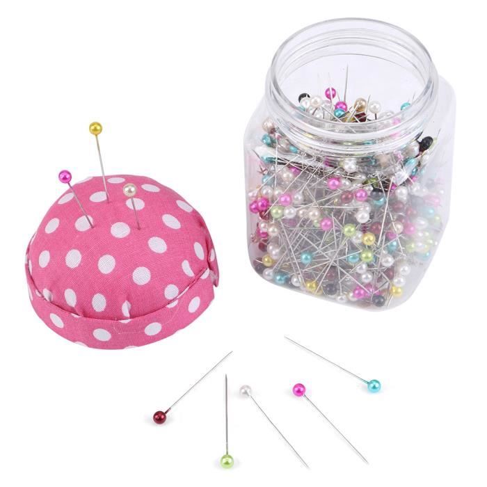 Épingles À Coudre - ZJCHAO - 500Pcs Perles Aiguilles Quilting Pins En ...