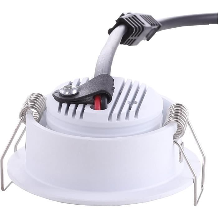 4 Mini Spot Encastrable Led Plafond Spot Encastré Lampe 1W Blanc Chaud ...