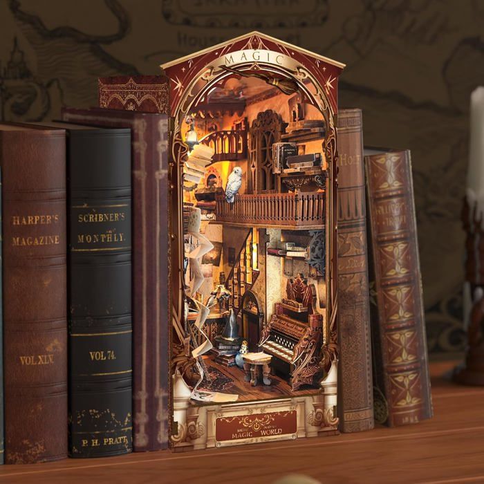 DIY Monde Magique Book Nook Kit,Mini Maison Poupée Booknook Décoration ...