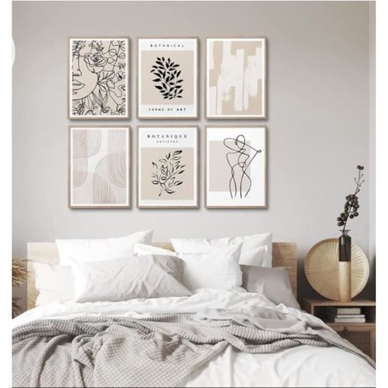 Ensemble De 6 Affiches De Salon-chambre À Coucher, Images Pour Salon ...