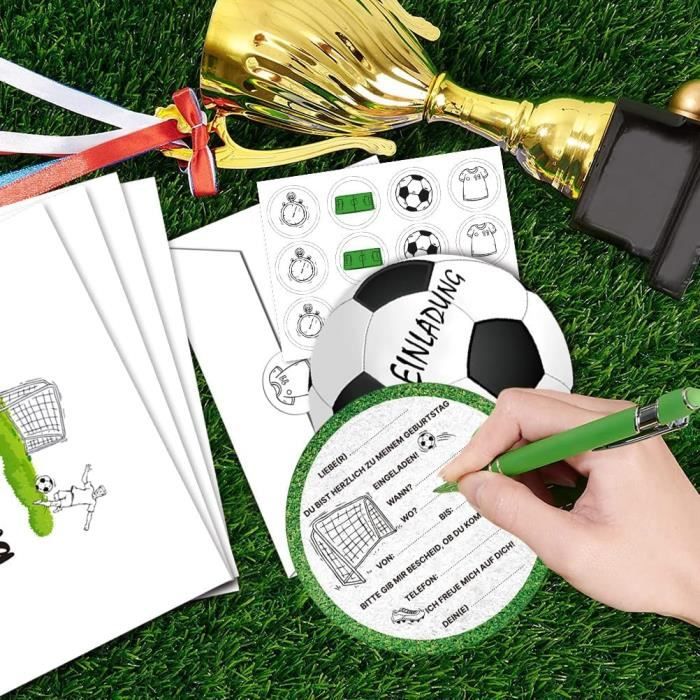 Carte Thème Football 12Pc Carte Invitation Anniversaire Football Carte ...