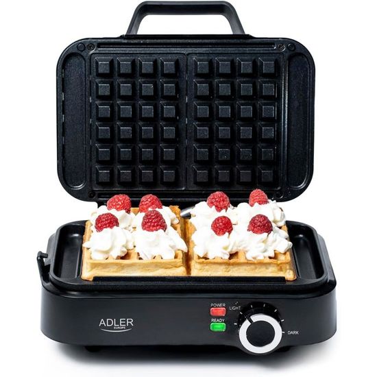 Gaufrier 2000W–Gaufrier Compact Avec Revêtement Antiadhésif–Température ...