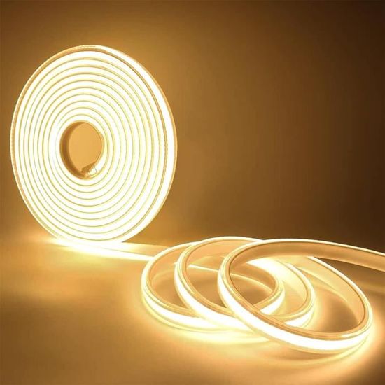 Ruban Led Cob 5M, Neon Bande Led Chambre 220V Ip65 Imperméable Lumiere ...