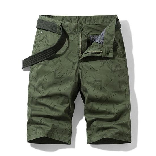 Short,Pantalon de Camouflage en coton pour hommes, fermeture éclair, poches décontractées ...